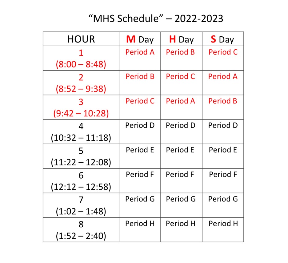 Dunneback Talks New Schedule – MHS Media